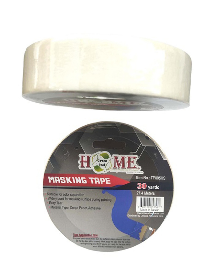 [TP005XS] 30 Yard x 1" Off-white Masking Tape (48 pc/ctn) | Uniware B2B Wholesale Site